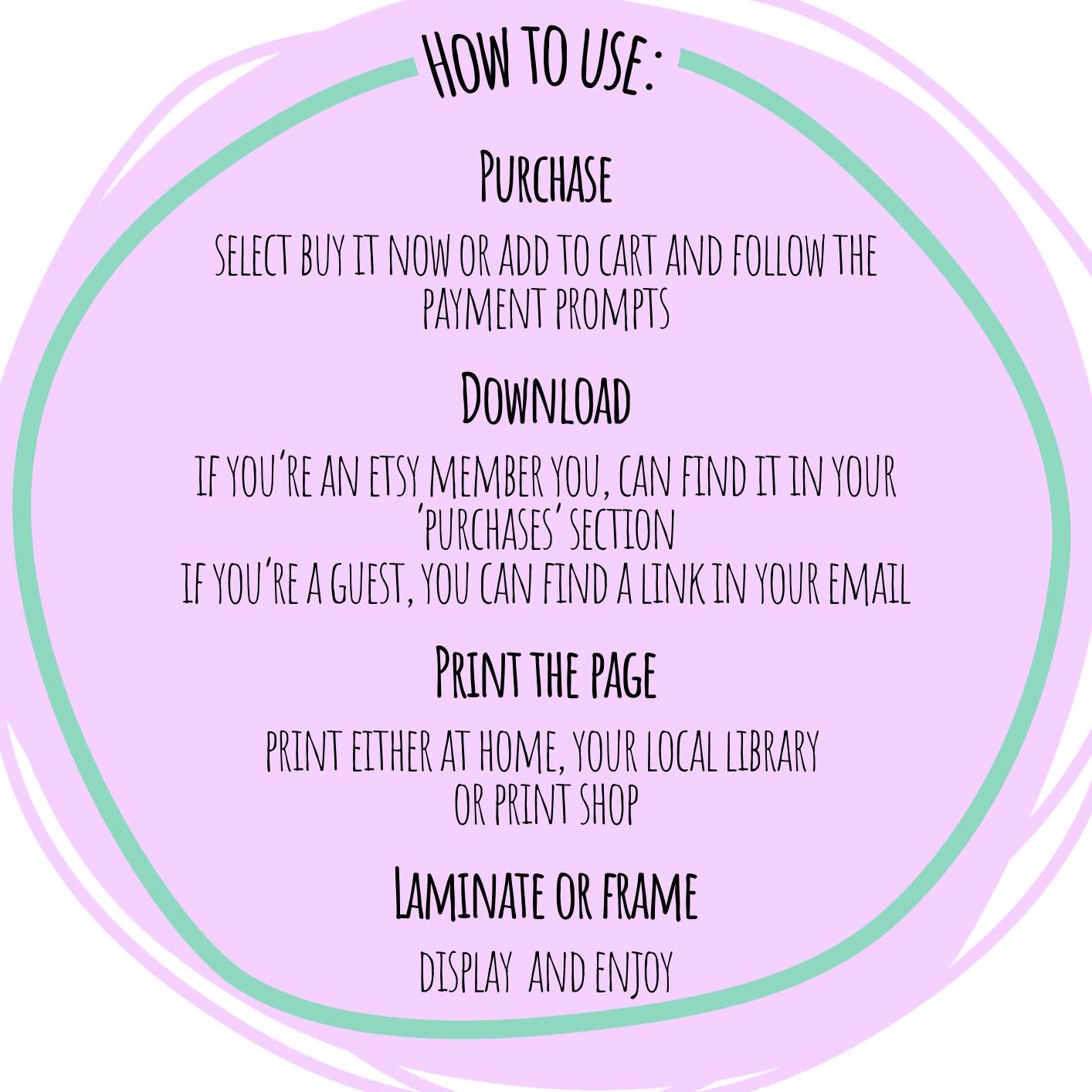 Shower Reminder Chart for Teens | Digital Download | Visual Aid ...