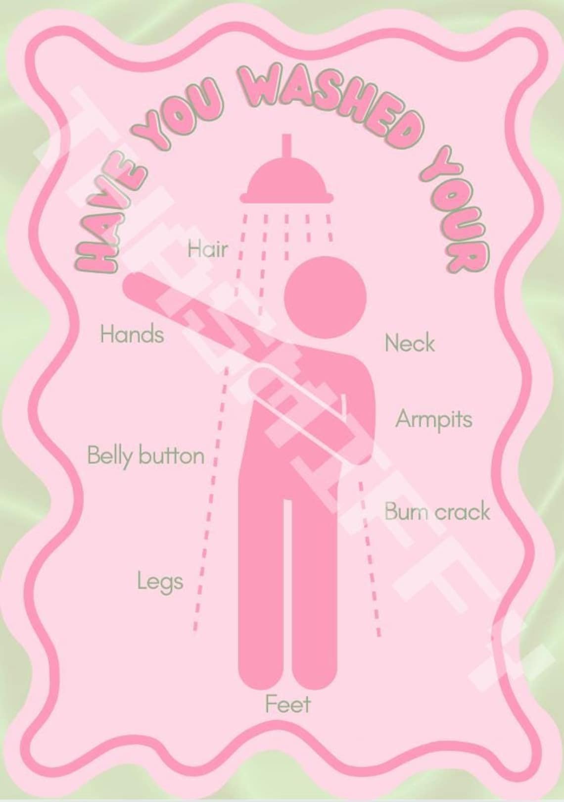 Visual Shower Routine Reminder Chart for Kids | Digital Download ...