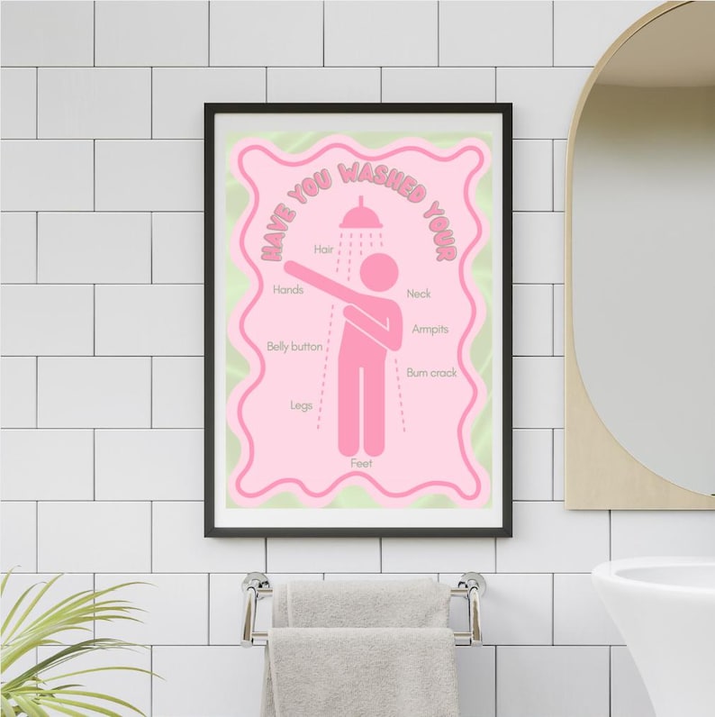 Visual Shower Routine Reminder Chart for Kids | Digital Download ...