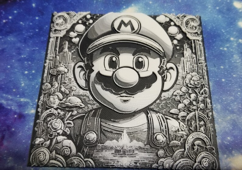 Hueforge, Realistic Art, 3d Printed Art, Mario, Super Mario, Super ...