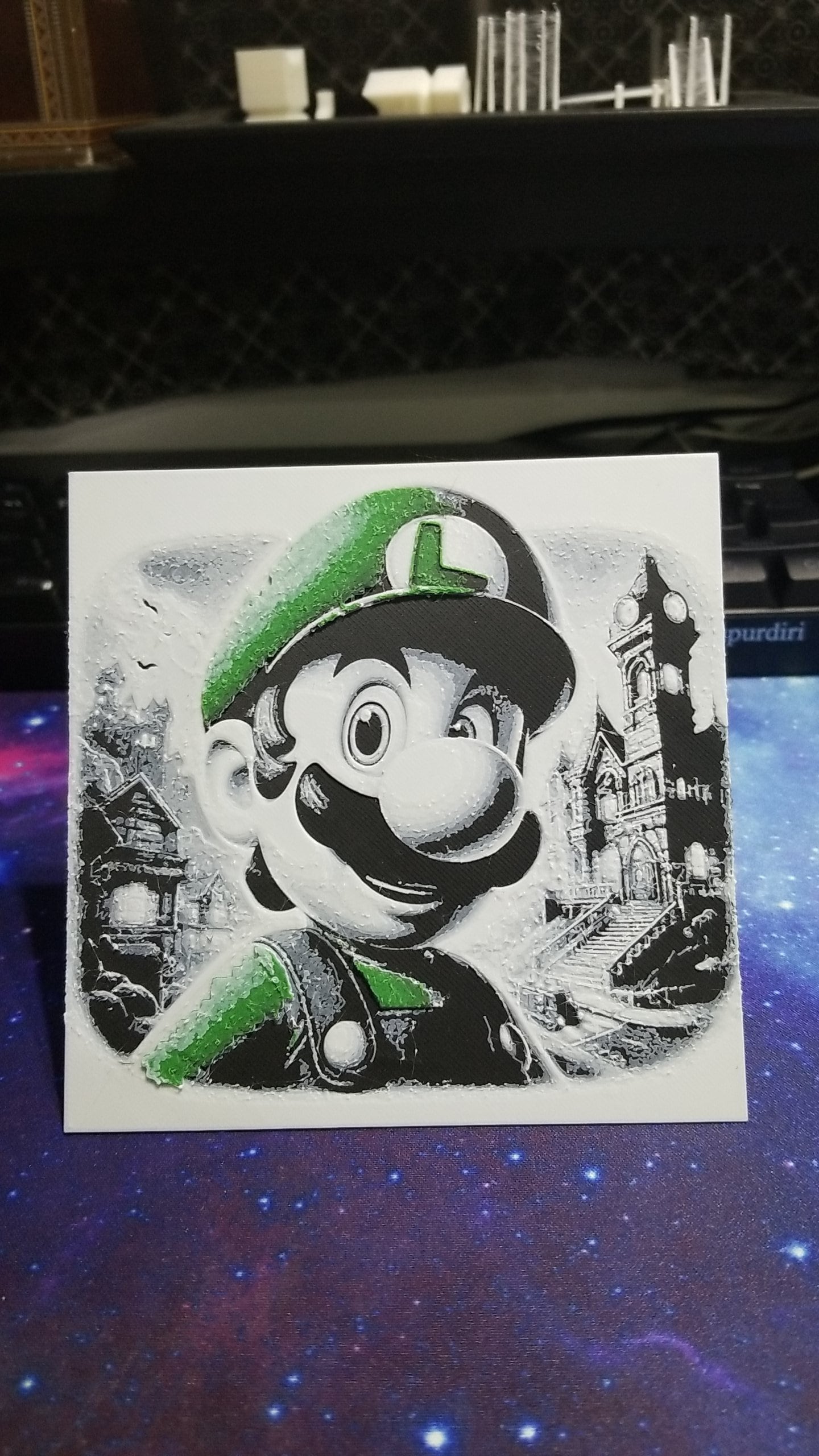 Hueforge, Realistic Art, 3d Printed Art, Luigi, Super Mario, Super ...