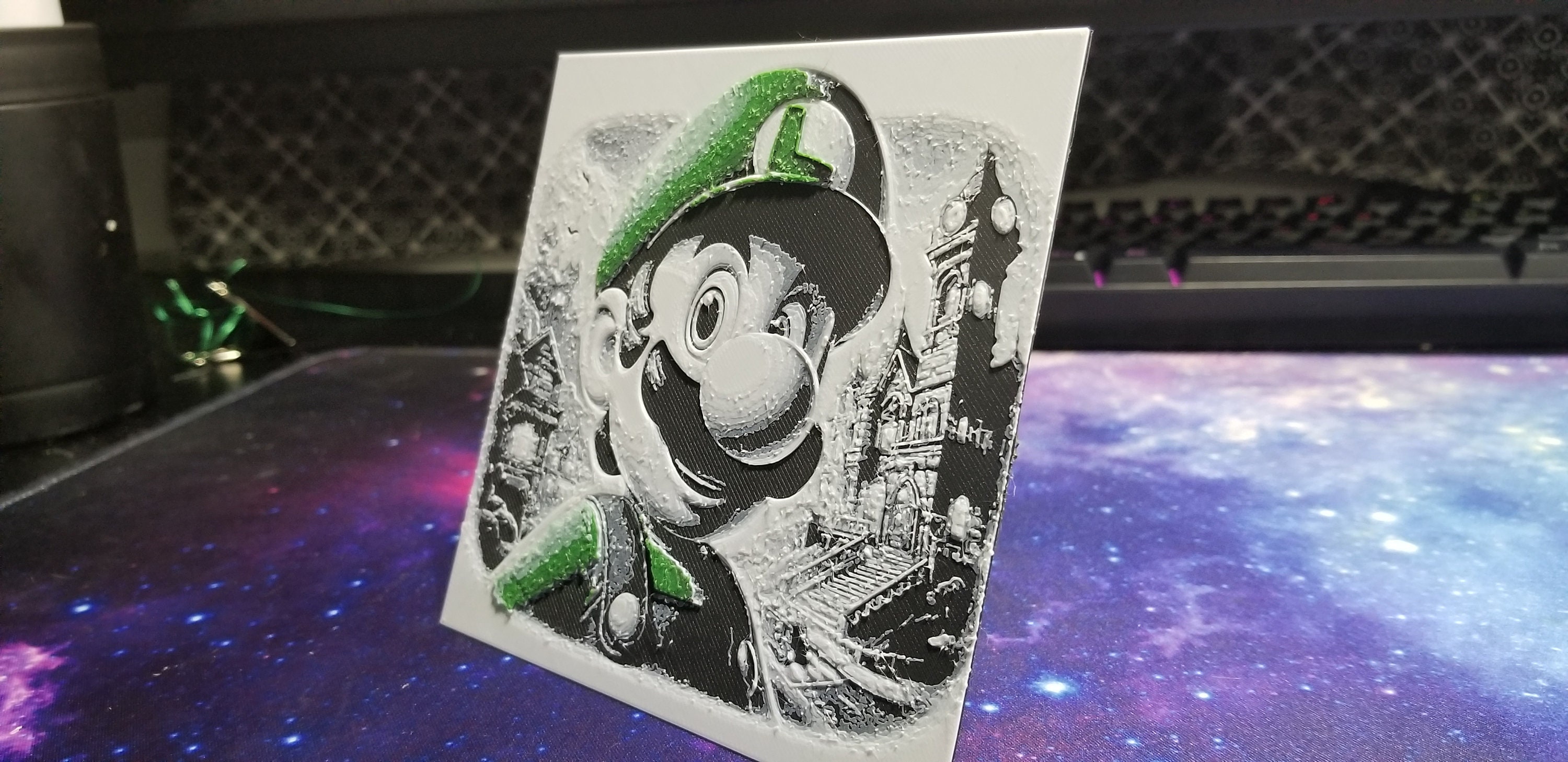 Hueforge, Realistic Art, 3d Printed Art, Luigi, Super Mario, Super ...
