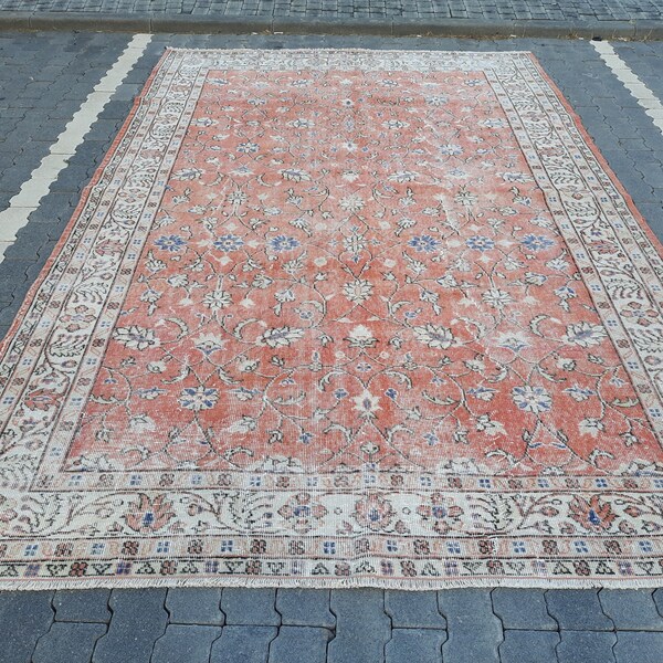 8 X 10 Orange Turkish Rug - Etsy