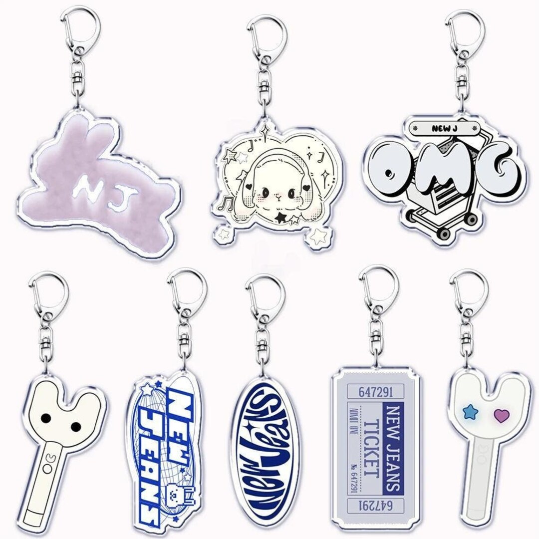 Newjeans Acrylic Color Keychains Hanni Minji Haerin Hyein Danielle Fan ...