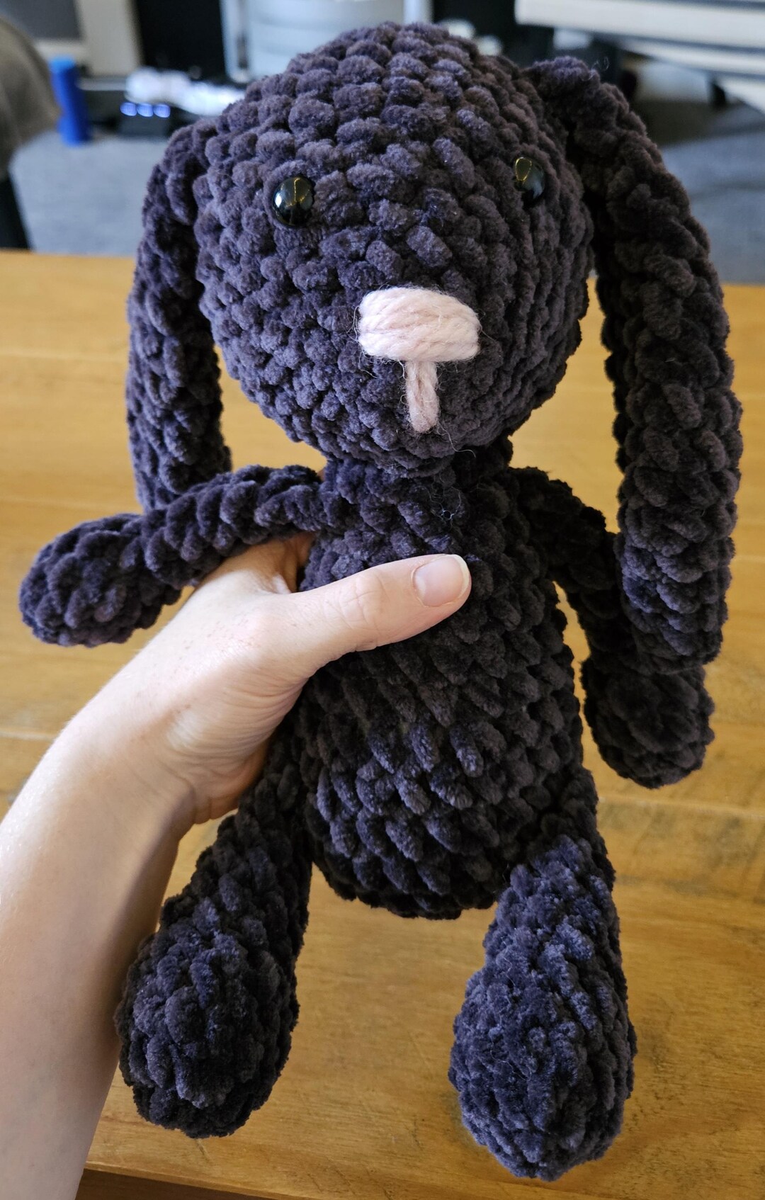 Black Rabbit Crochet Teddy - Etsy