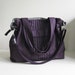 Deep Purple Canvas Tote Bag, Messenger Bag for Women, Travel Cross Body ...