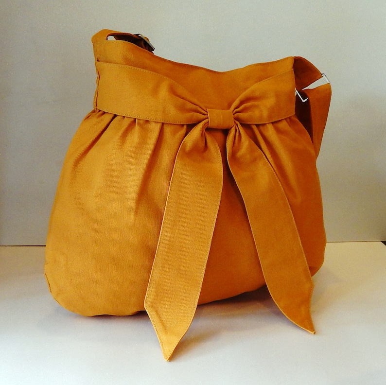 Mustard yellow canvas bag Shoulder bag Diaper bag | Etsy