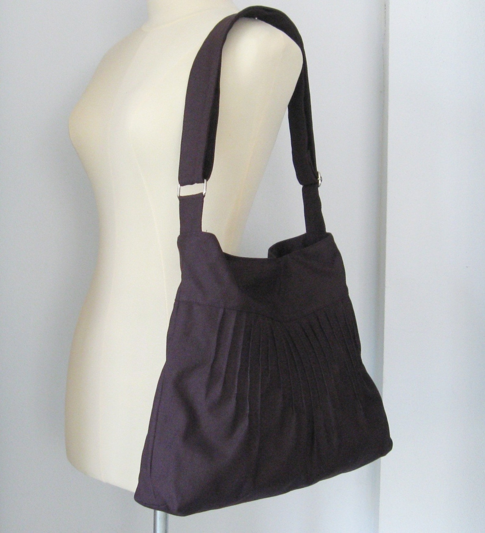 Deep Purple Canvas Multi-purpose Bag - Crossbody Bag, Women Messenger ...