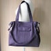 Deep Purple Canvas Tote Bag, Messenger Bag for Women, Travel Cross Body ...