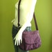 Water Resistant Nylon Crossbody Messenger Bag, Plum Travel Bag, Light ...