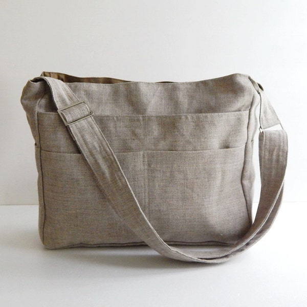 Linen Shoulder Bag - Etsy