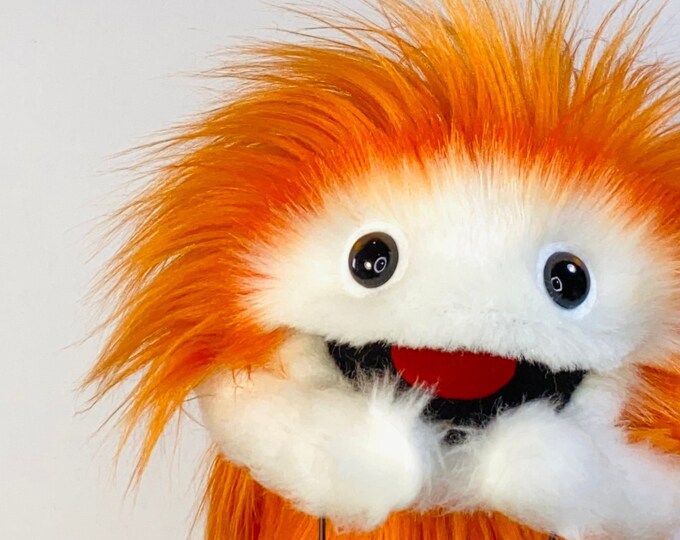 ORANGE FURGAL - Hand Puppet Synthetic Faux Fur Muppet Monster Arm Rods ...