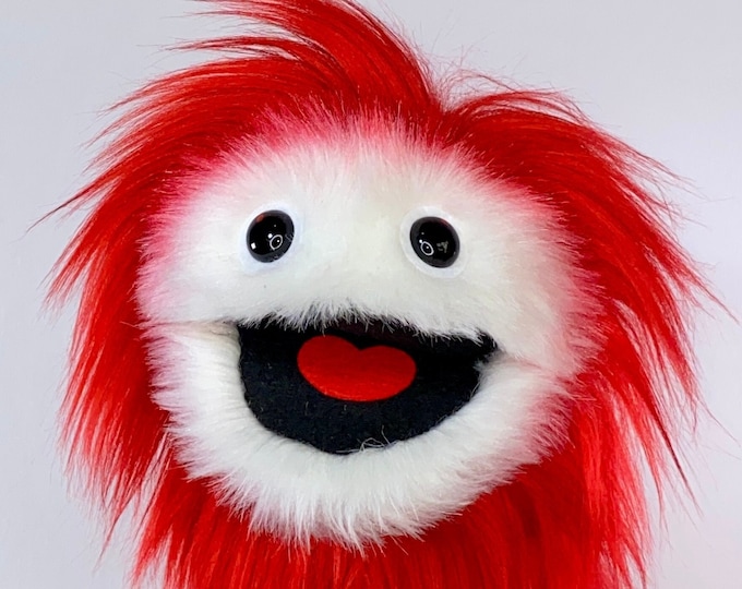 RED FURGAL - Hand Puppet Synthetic Faux Fur Muppet Monster Arm Rods - Etsy