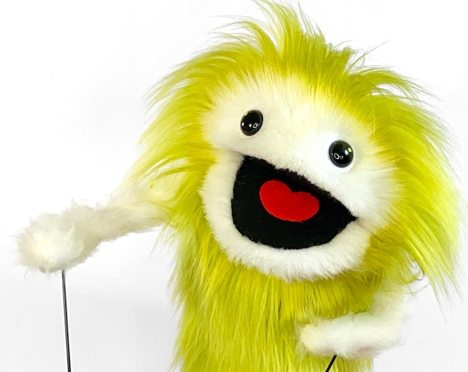 LIME FURGAL - Hand Puppet Synthetic Faux Fur Muppet Monster Arm Rods - Etsy