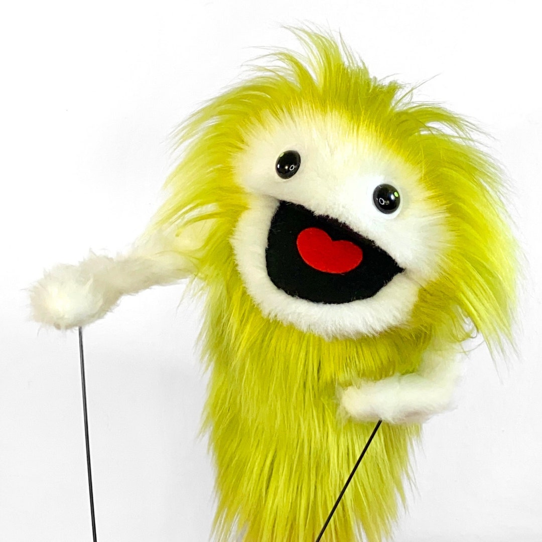 LIME FURGAL - Hand Puppet Synthetic Faux Fur Muppet Monster Arm Rods - Etsy