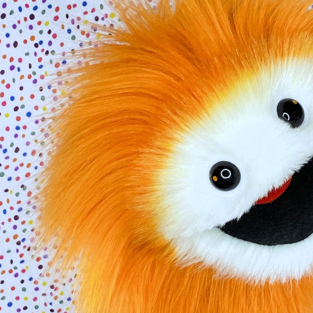ORANGE FURGAL Hand Puppet Synthetic Faux Fur Muppet Monster Arm Rods - Etsy