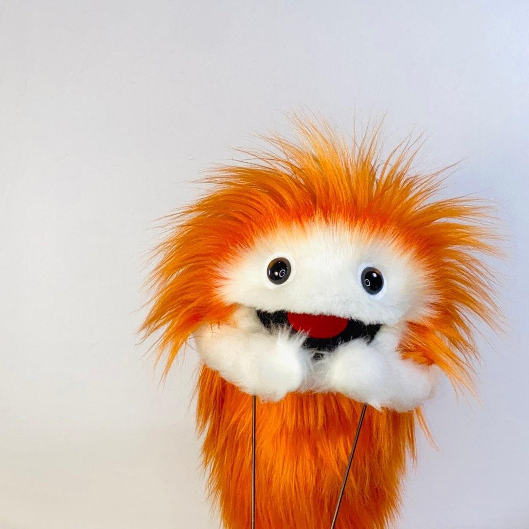 ORANGE FURGAL Hand Puppet Synthetic Faux Fur Muppet Monster Arm Rods - Etsy