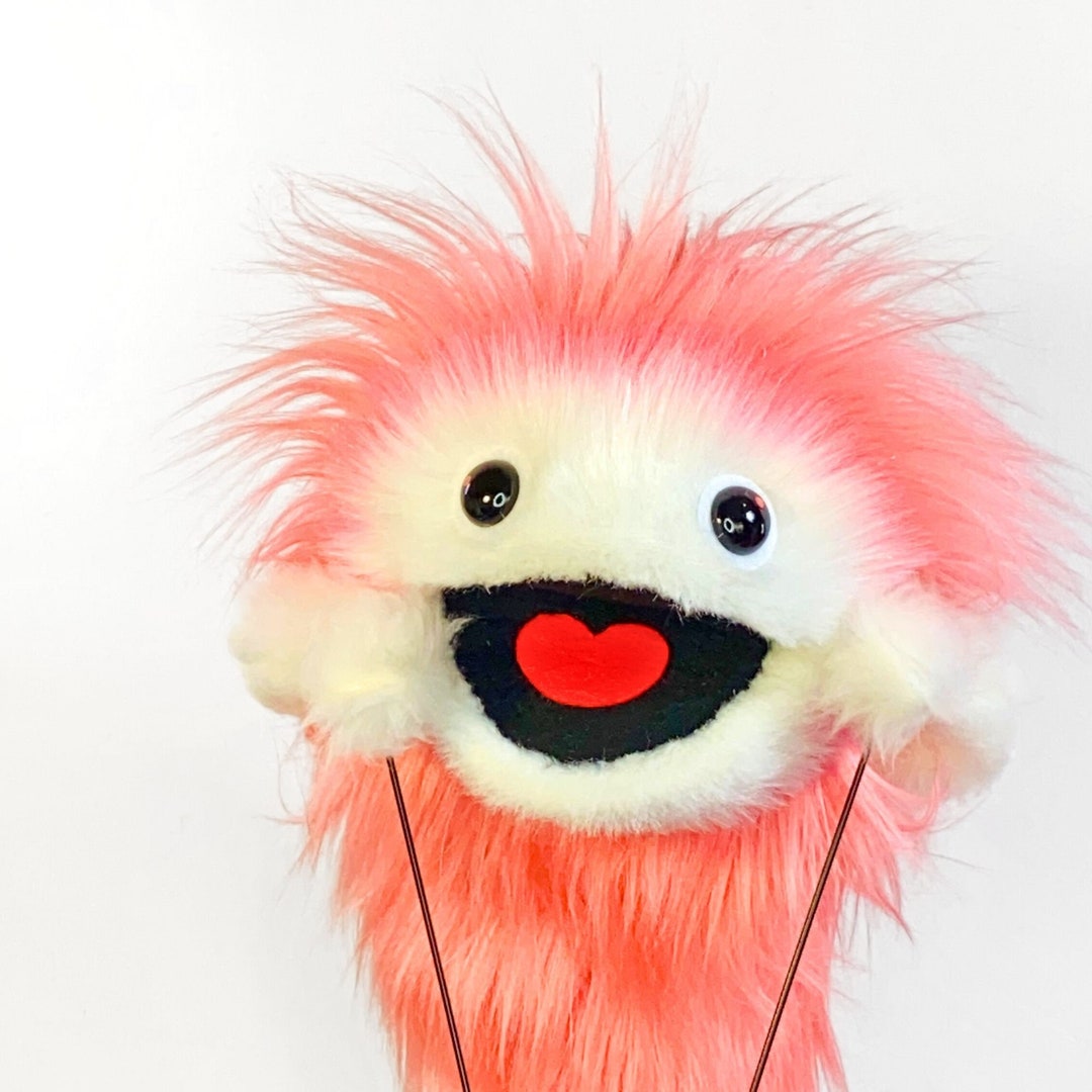 PINK FURGAL - Hand Puppet Synthetic Faux Fur Muppet Monster Arm Rods - Etsy