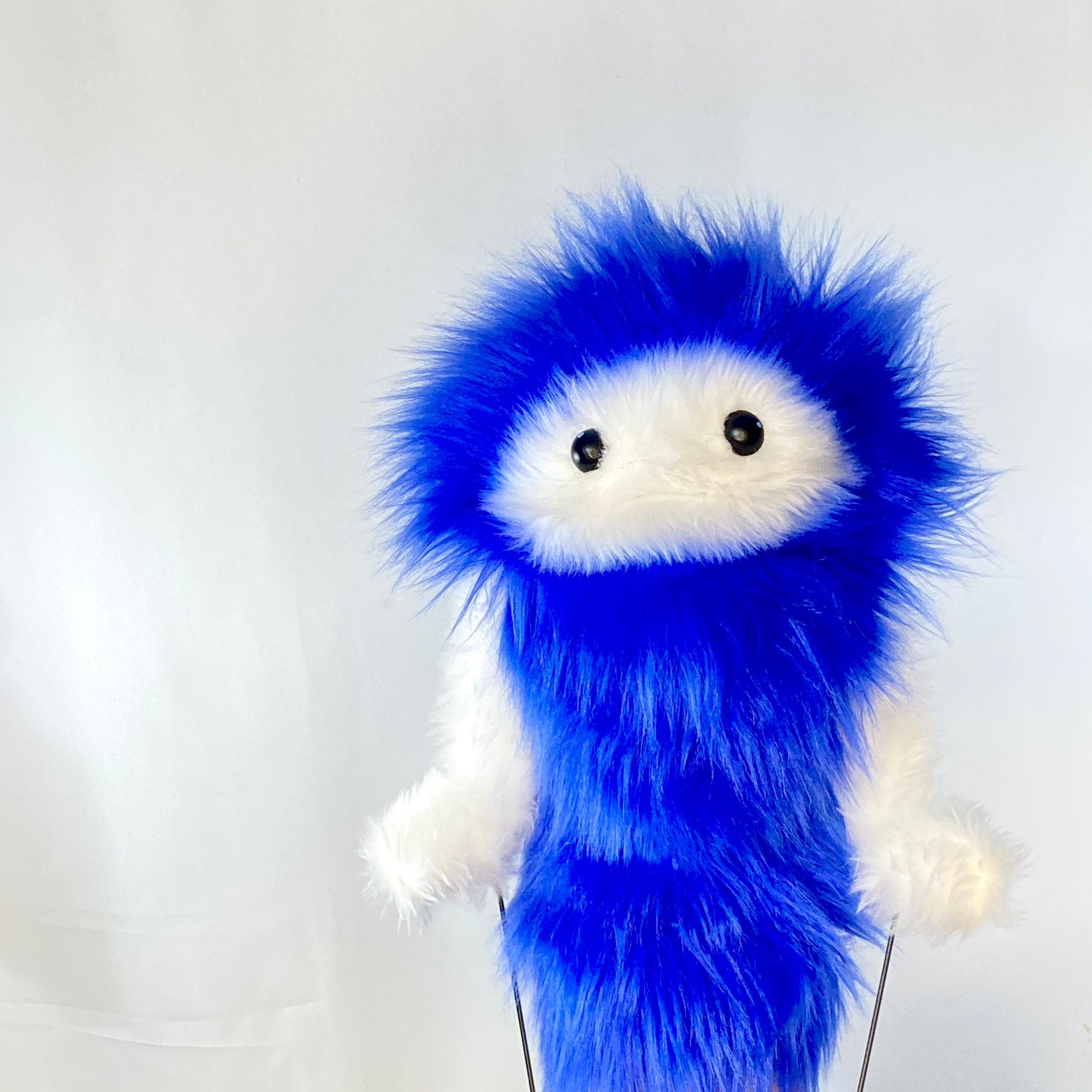 BLUE FURGAL Hand Puppet Synthetic Faux Fur Muppet Monster Arm Rods - Etsy