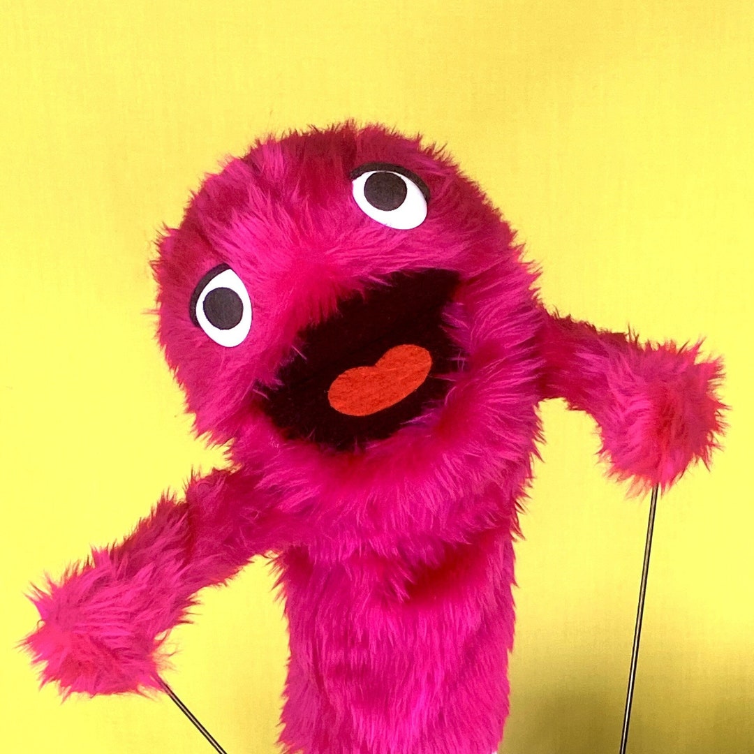 PINK NORMIE Hand Puppet Synthetic Faux Fur Muppet Arm Rods - Etsy