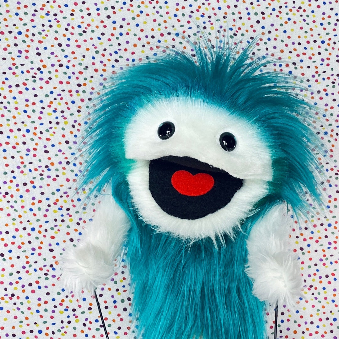 TEAL FURGAL Hand Puppet Synthetic Faux Fur Muppet Monster Arm Rods - Etsy