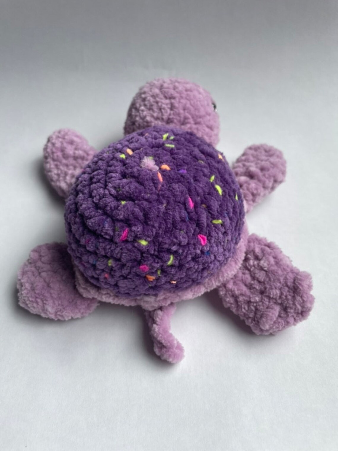 Charming Handmade Crochet Turtle Cozy Purple Plush With Fun Sprinkles ...