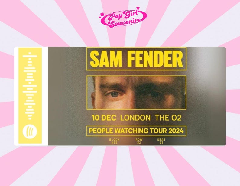 Sam Fender People Watching Tour 2025 Personalised Souvenir ...