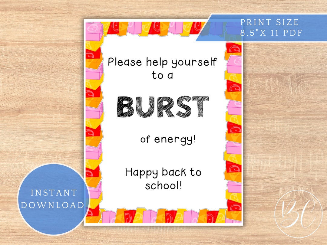 Back to School Starburst Printable, PDF - Etsy