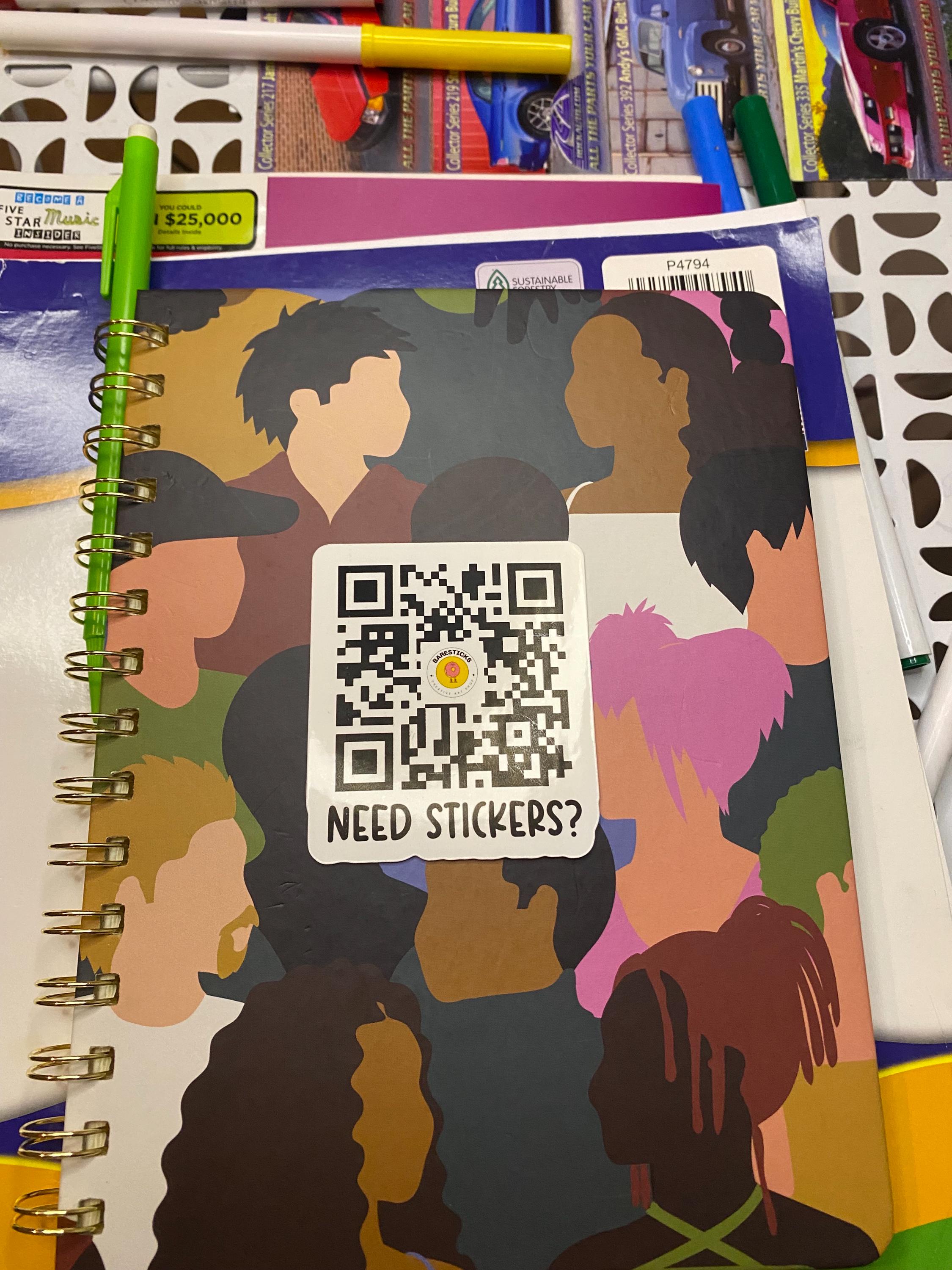 Custom Vinyl QR Code Stickers | Logo QR Code Stickers | Die-cut ...