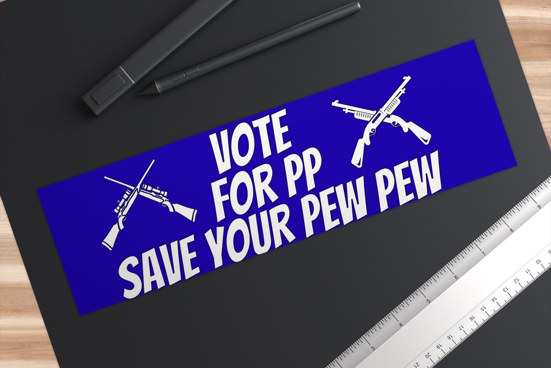 SAVE YOUR PEW Pew Bumper Sticker Canadian Politics Pierre Poilievre Conservative Party Prime ...