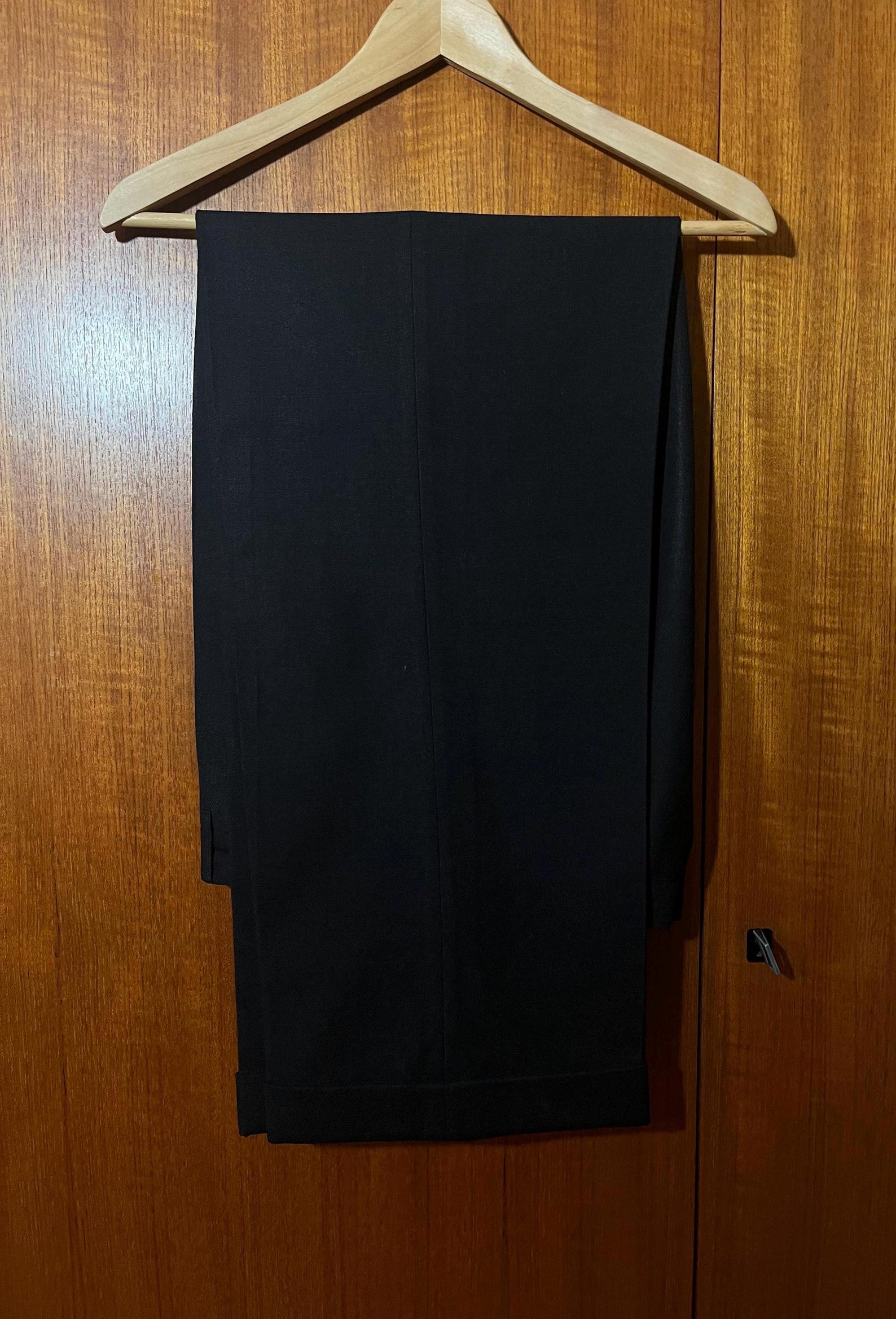 Vintage 1930s 1940s Black Wool Suit Double Breasted 3pc Jacket ...