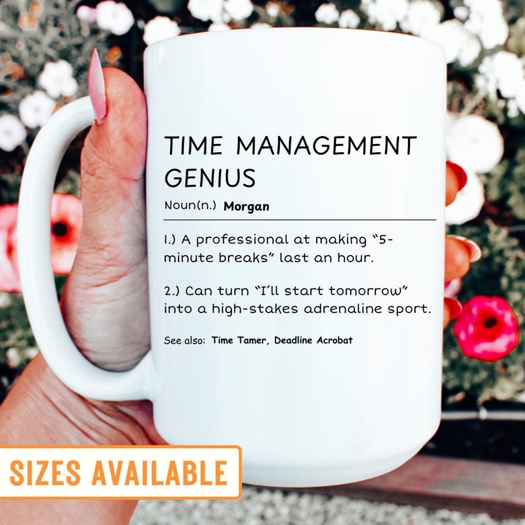 Time Management Genius Mug Personalized, Time Management Gift, Funny ...