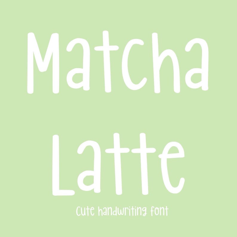 Matcha Latte Font, Neat Handwriting Font, iPad Font, Notetaking Font ...