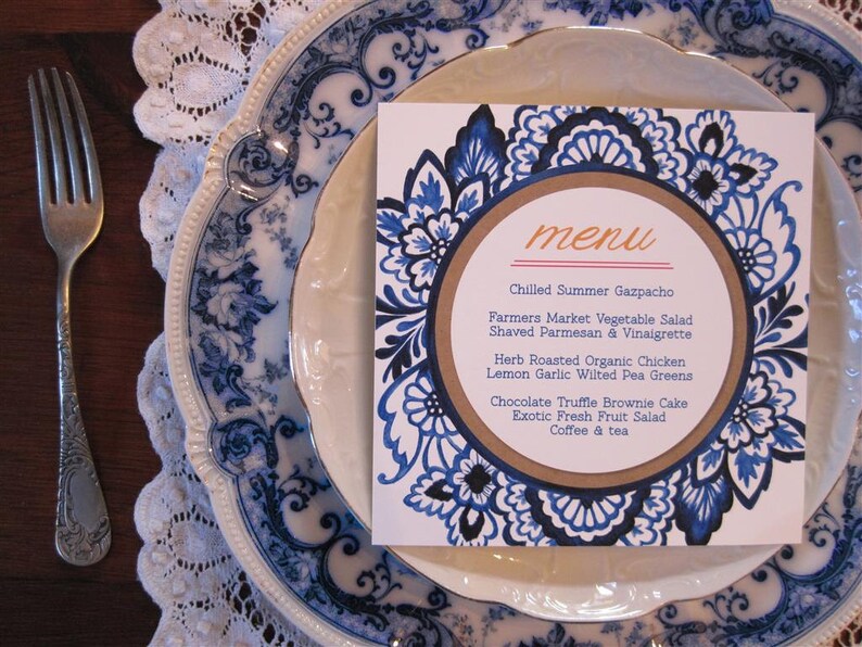 Delft Blue Wedding Invitation SAMPLE Blue Willow Wedding | Etsy