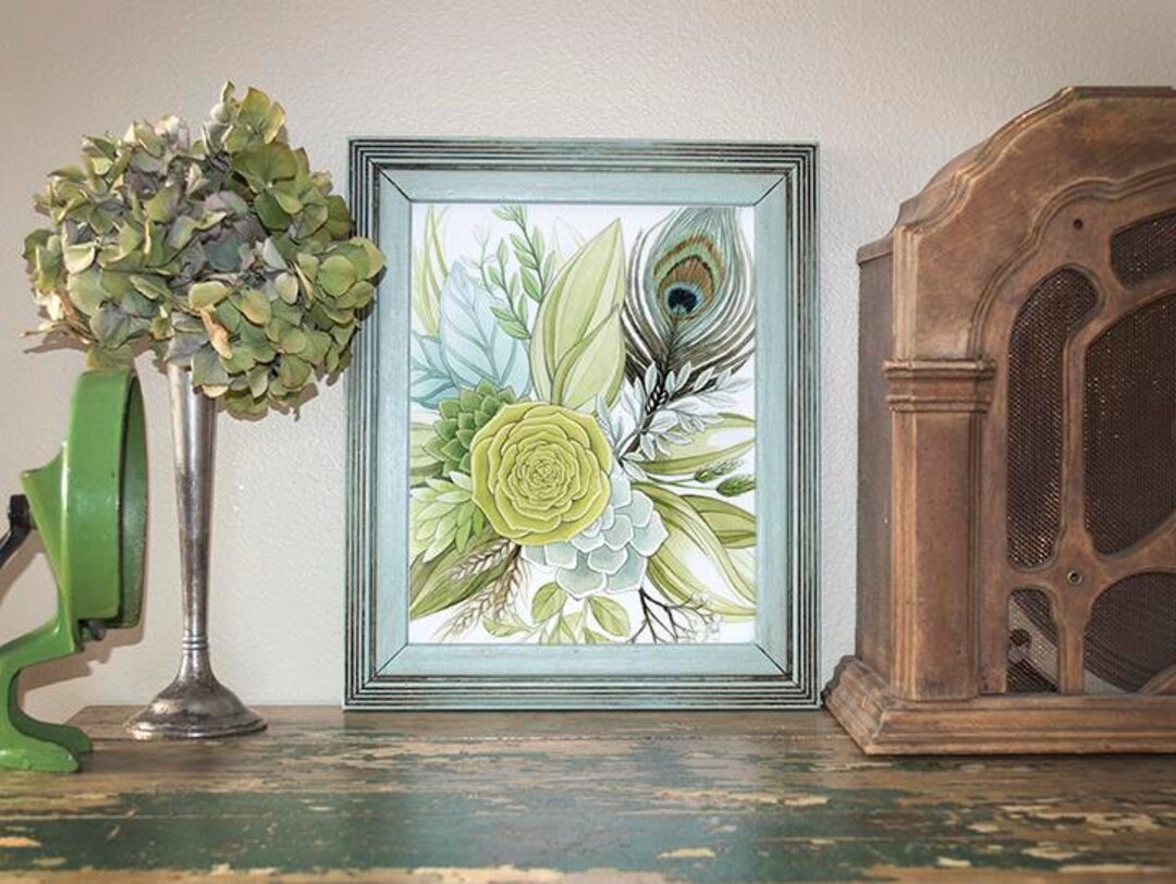 Peacock Feather Art Print Peacock Home Decor leafburst Full by Alicia's ...