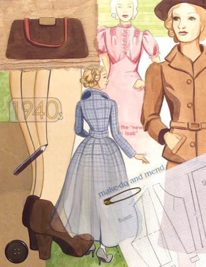 1940's Vintage Inspired Art Print - "Forties" — Alicia's Infinity