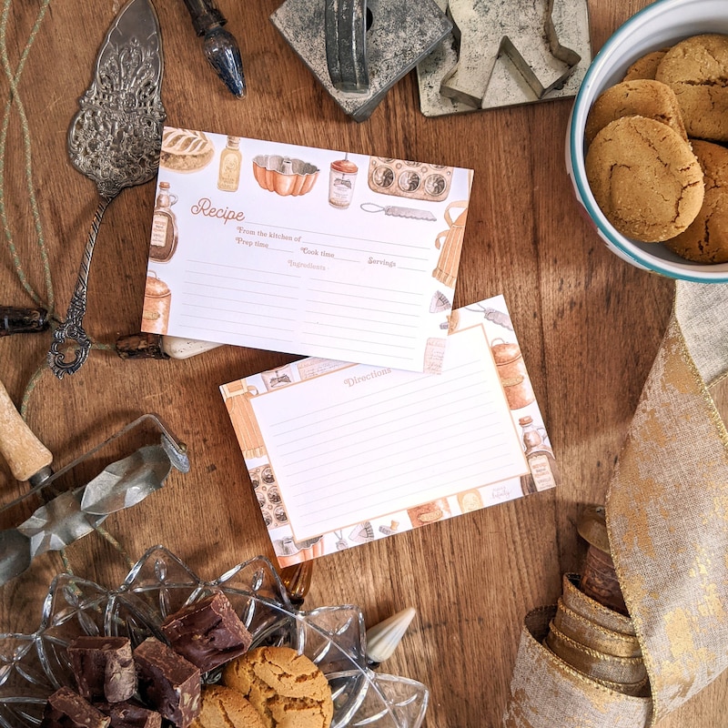 Recipe Cards - Etsy
