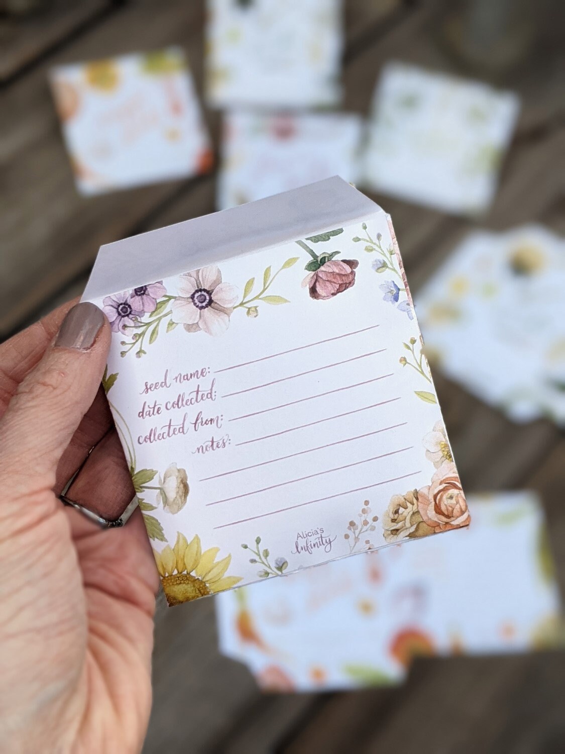 Flower Seed Saving Envelope Instant Digital Download - Printable ...