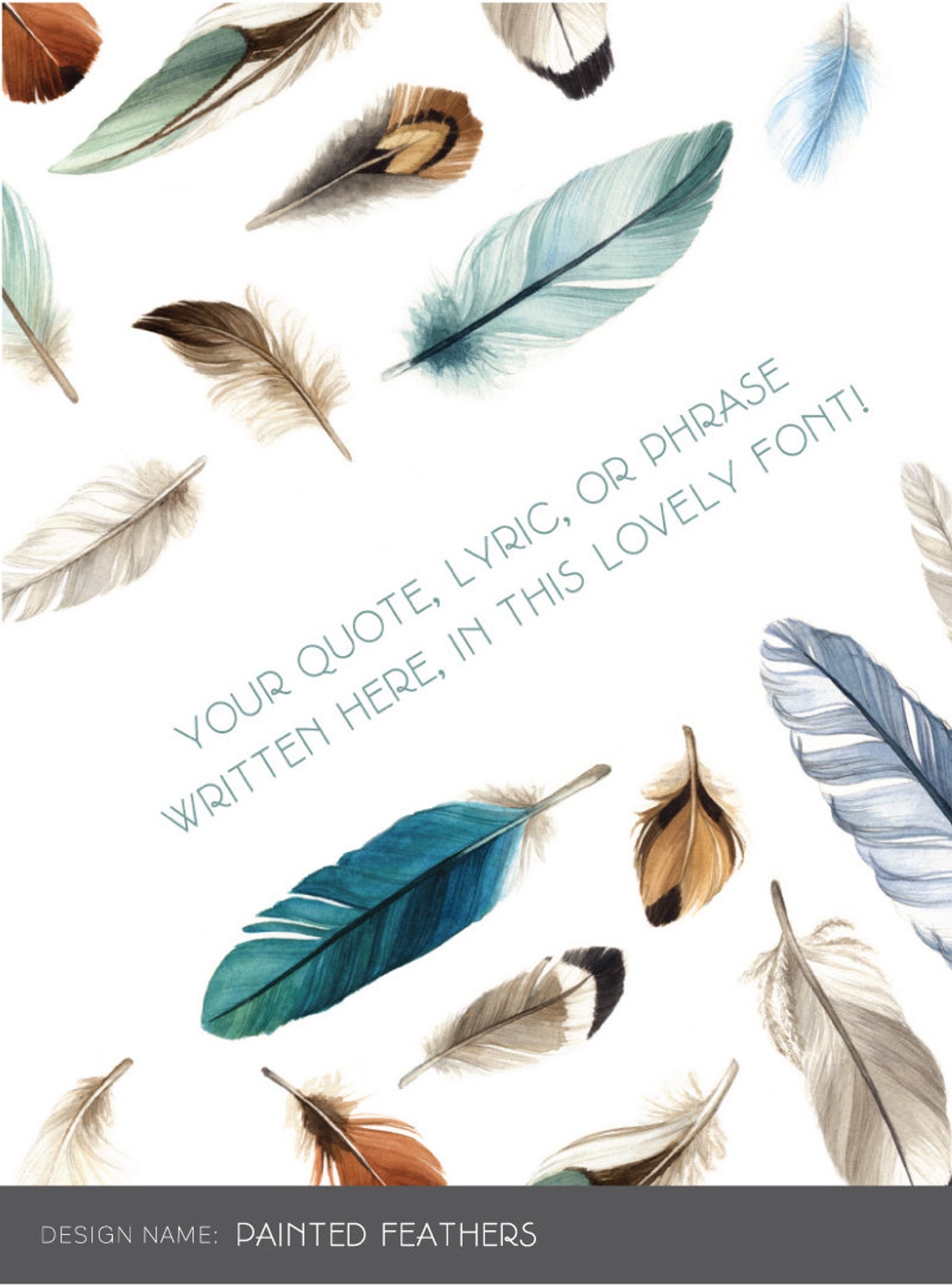 Custom Quote Lyric Phrase or Words Art Print with | Etsy