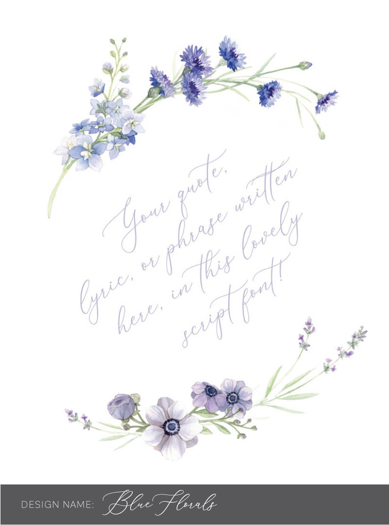 Custom Quote Lyric Phrase or Words Art Print With | Etsy