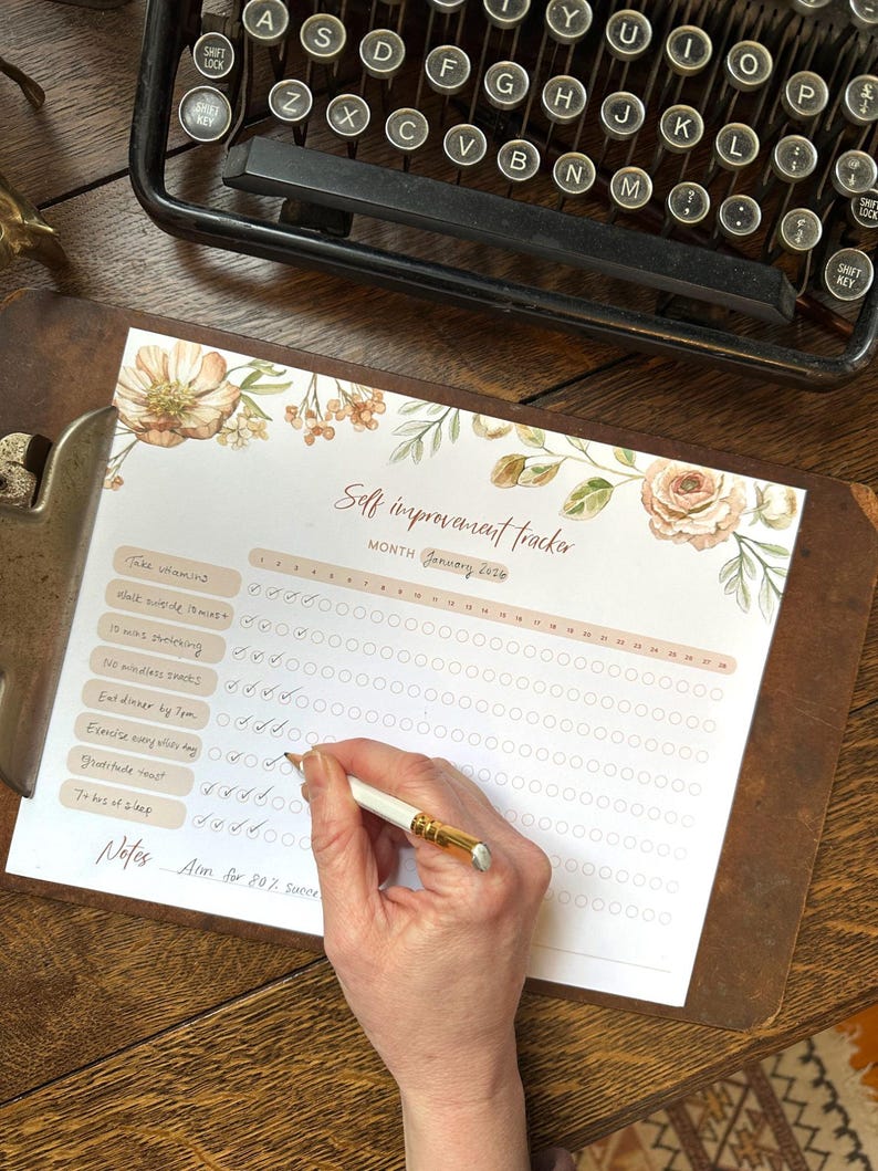 Habit Tracker Instant Digital Download - Self Improvement Printable ...