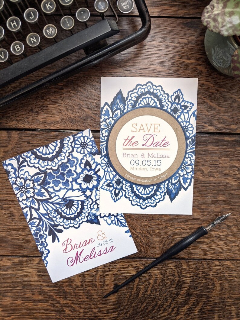 Delft Blue Wedding Invitation SAMPLE Blue Willow Wedding | Etsy