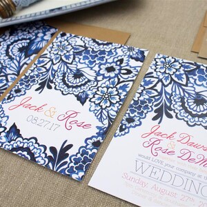 Delft Blue Wedding Invitation - SAMPLE - Blue Willow Wedding ...