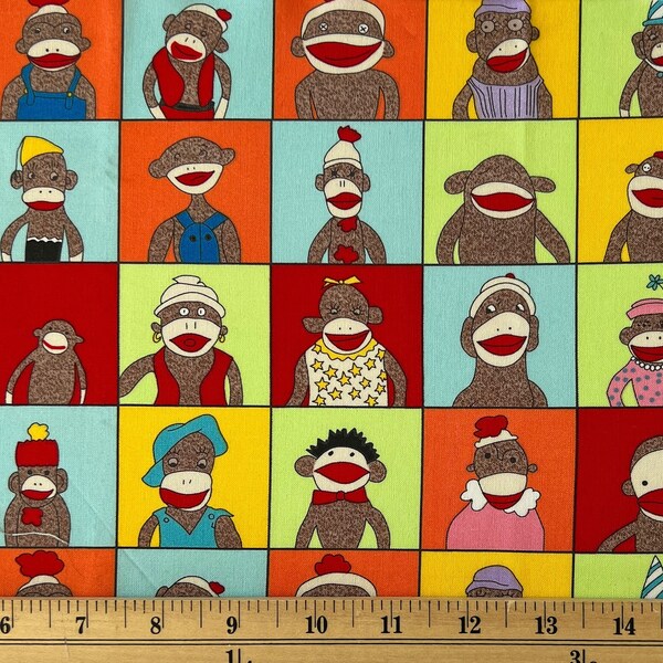 Sock Monkey Fabric - Etsy