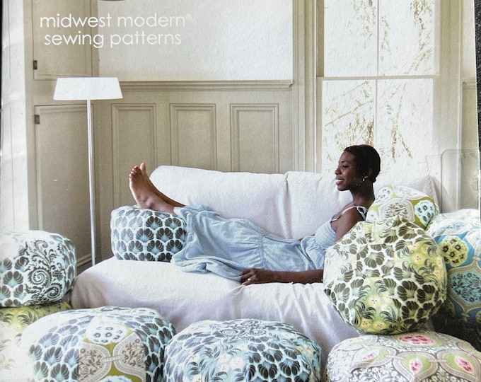 Amy Butler Midwest Modern Gum Drop Pouf Pillows 2 Sizes Sewing Pattern ...