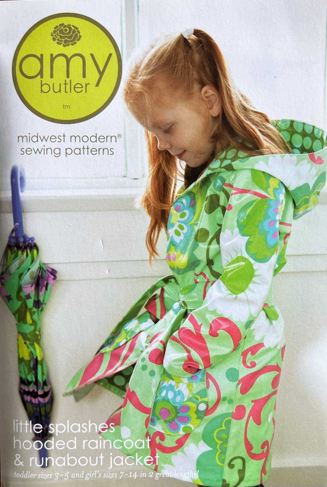 Amy Butler Midwest Modern Little Splashes Hooded Raincoat and Runabout ...