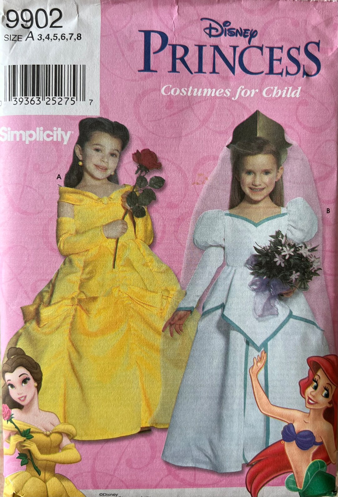 Simplicity 9902 Disney Princess Costumes Sewing Pattern Uncut - Etsy