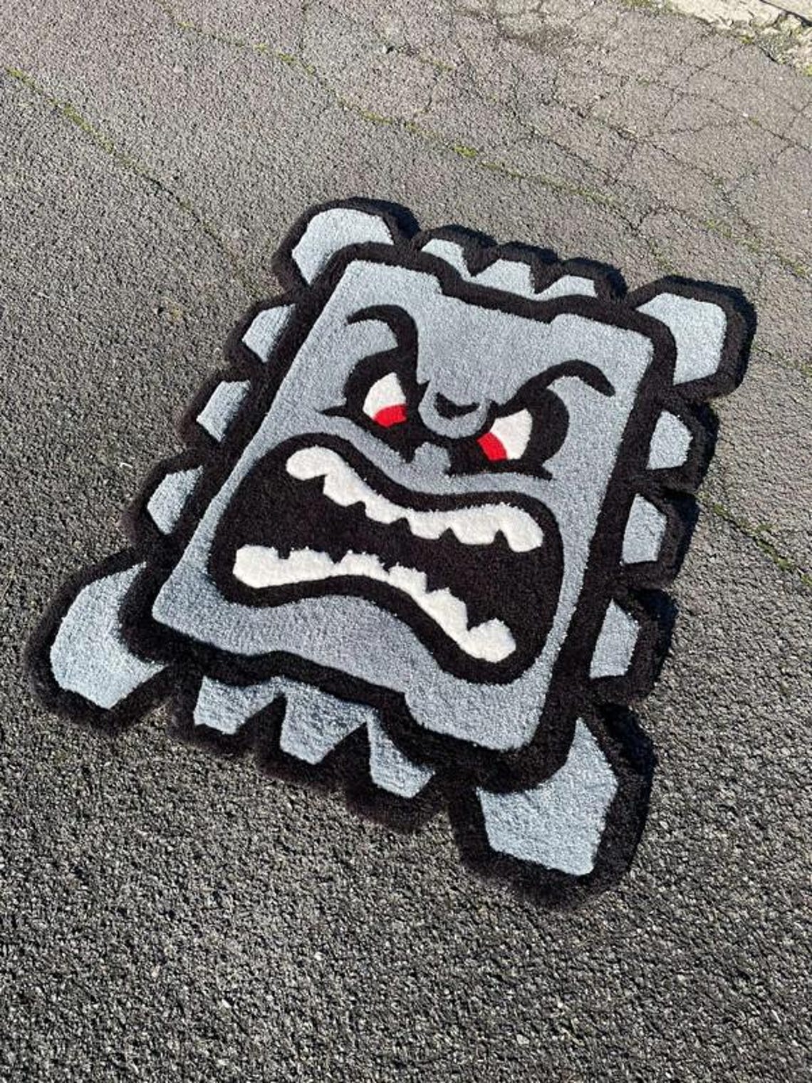 Thwomp (MARIO) Tufting/rug - Etsy