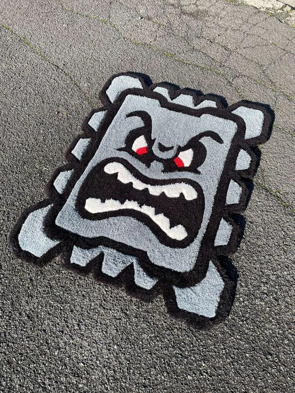 Thwomp (MARIO) Tufting/rug - Etsy