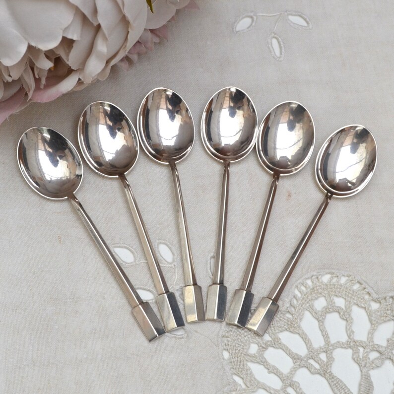 Boxed Set of Six Art Deco Sterling Silver Teaspoons - Etsy